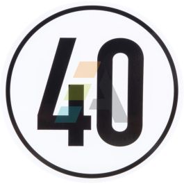 Plaque autocollant 40 km - limiteur de vitesse | Agripartner