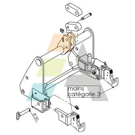 Interface télescopique BOBCAT vers 3 points | Agripartner